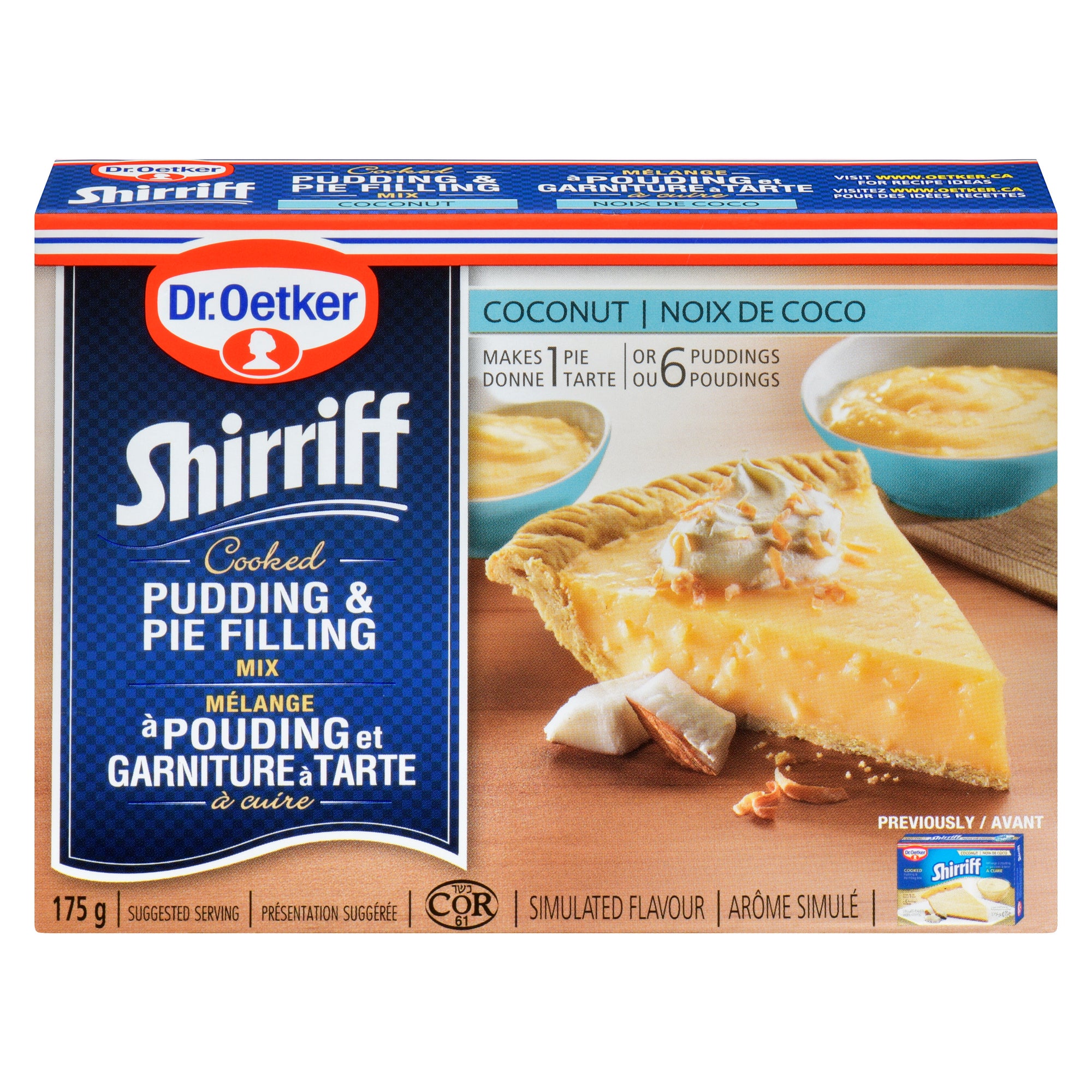Dr. Oetker Shirriff Cooked Pudding and Pie Coconut Filling Mix - 175g ...