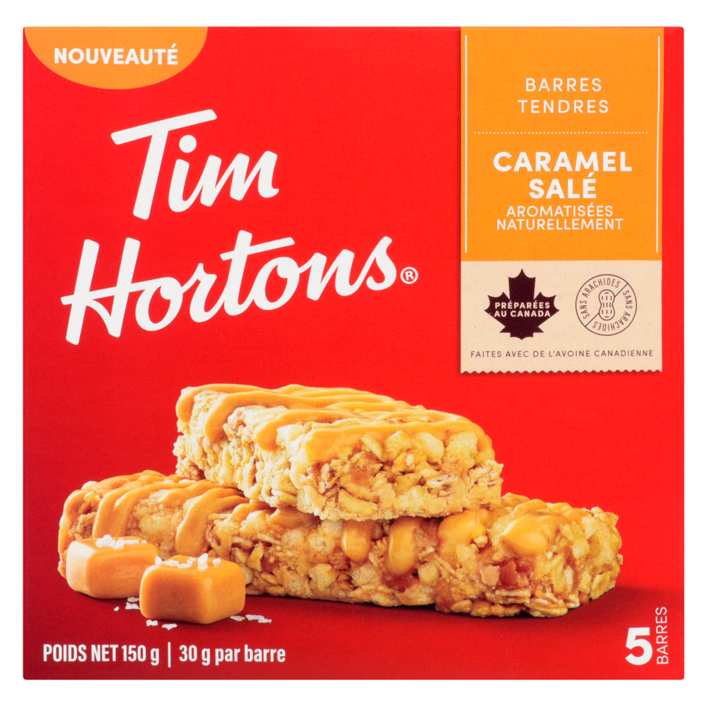Tim Hortons Barres Tendres Caramel Salé Barres, Emballage de 5, 30 g ...