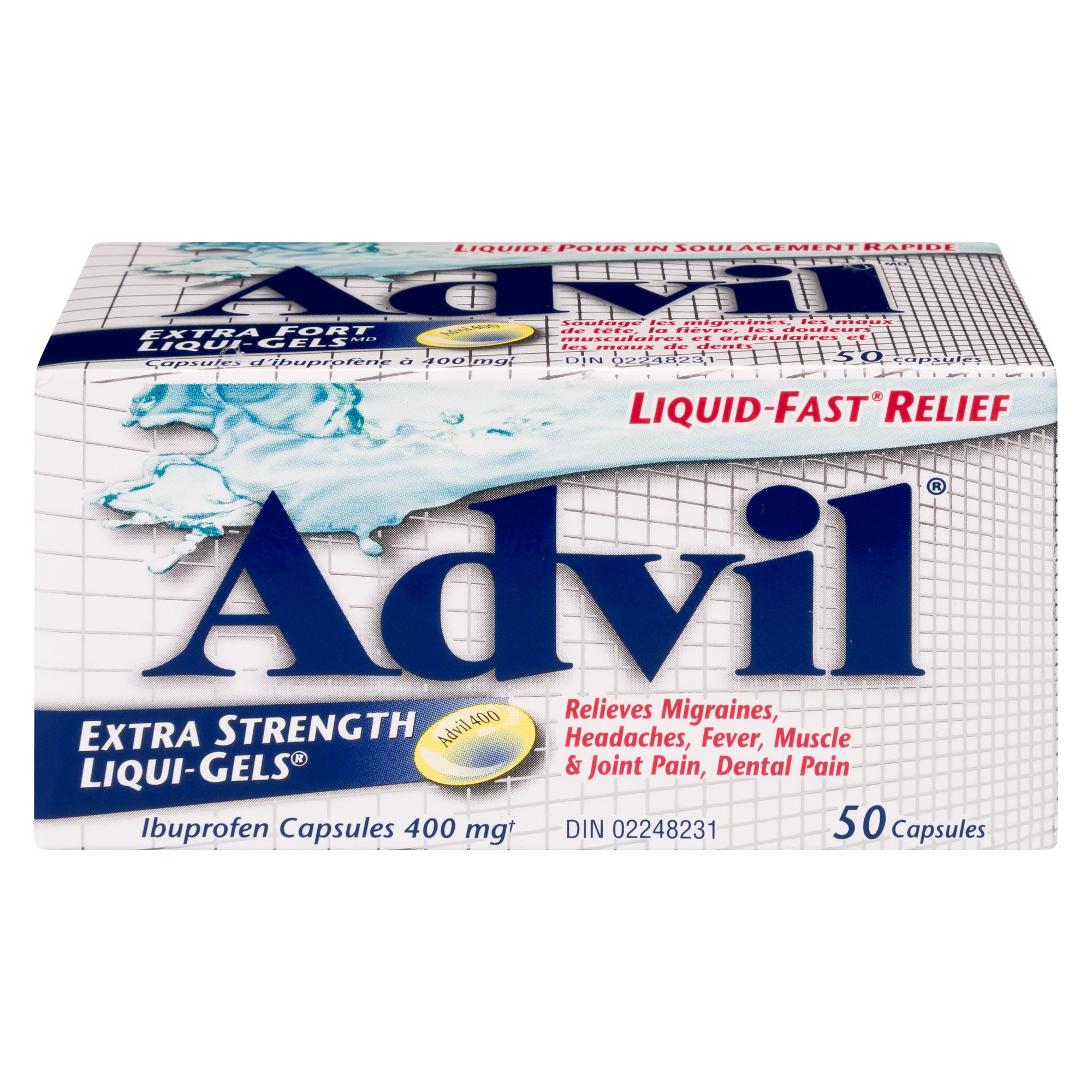 Advil Liqui-Gels Ibuprofen Capsules 400-mg Extra Strength, 50-Pack ...