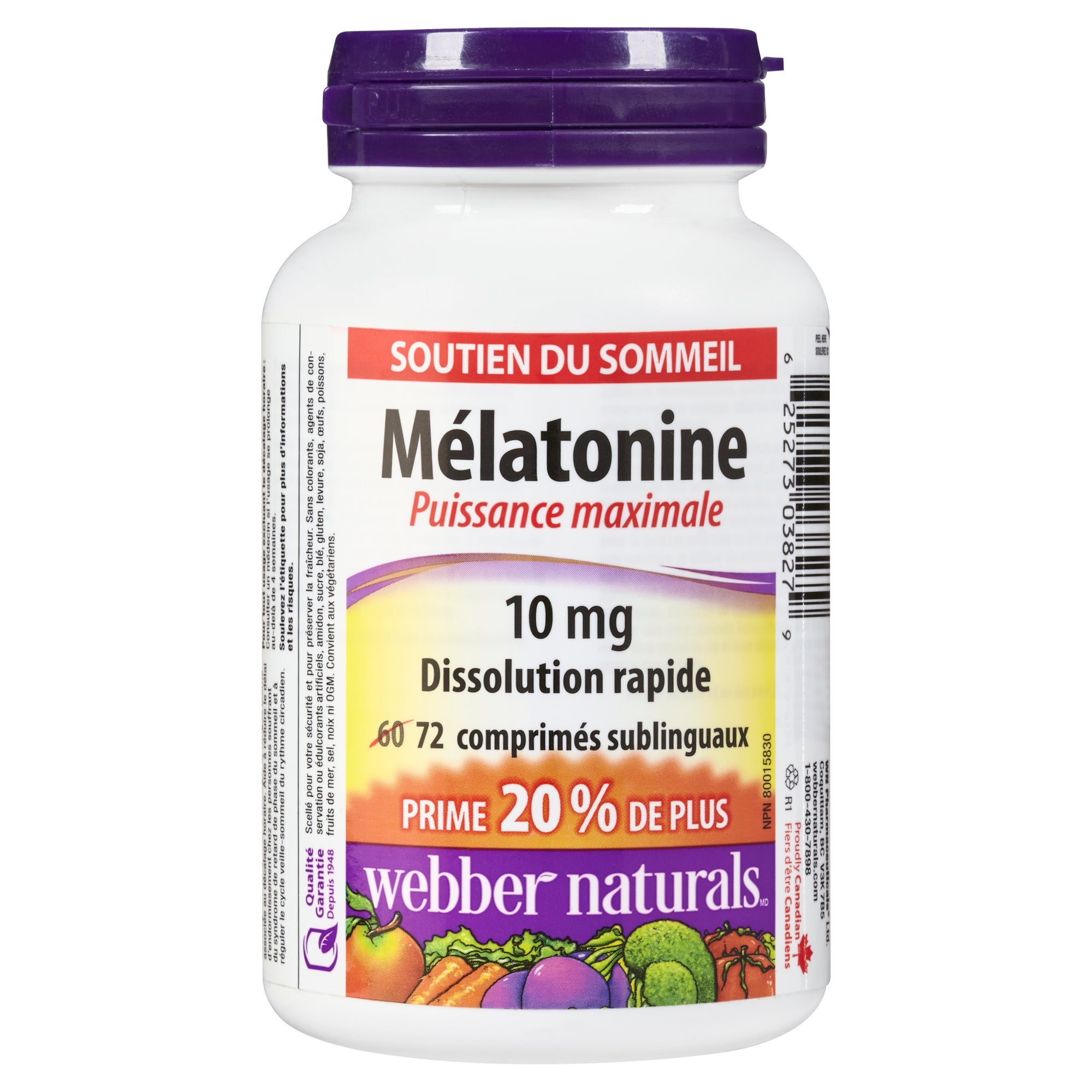 Webber Naturals Sleep Support Melatonin Maximum Strength 10-mg ...