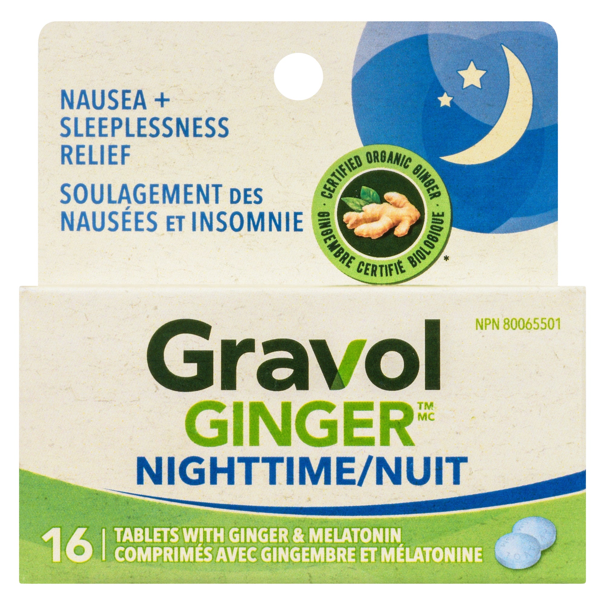 Gravol Ginger Nighttime with Melatonin Tablets, 16-Pack – Giant Tiger