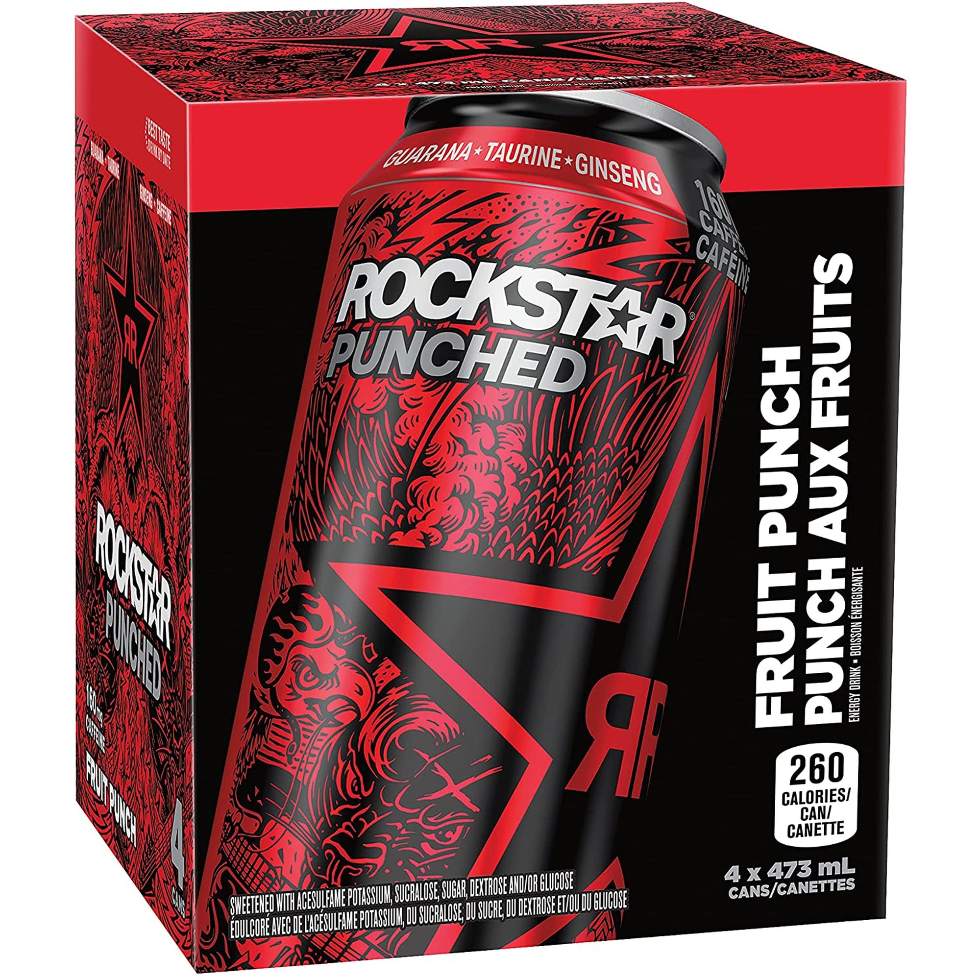 Rockstar Punched Fruit Punch Energy Drink 4pk. - 473ml – Giant Tiger