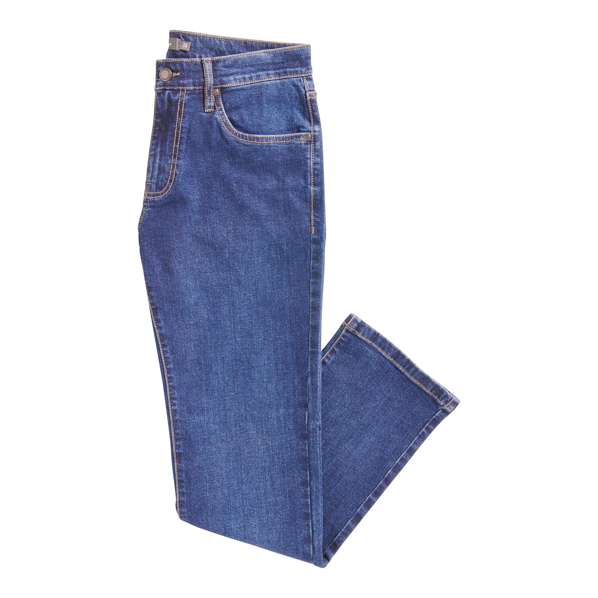 Mountain Ridge Men's Mid-Rise Straight Leg Jeans with Button Closure a ...
