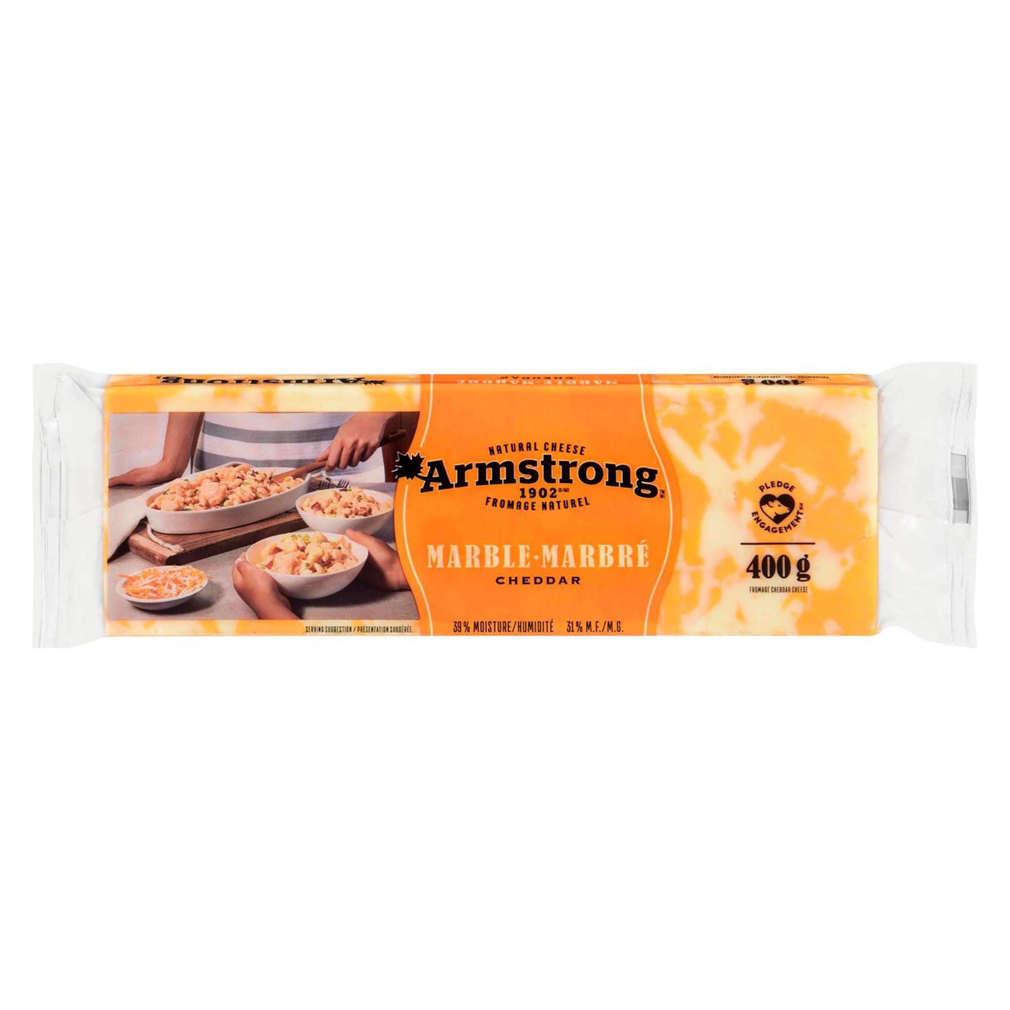 Armstrong Marble Cheddar Cheese 31 % M.F., 400-g – Giant Tiger