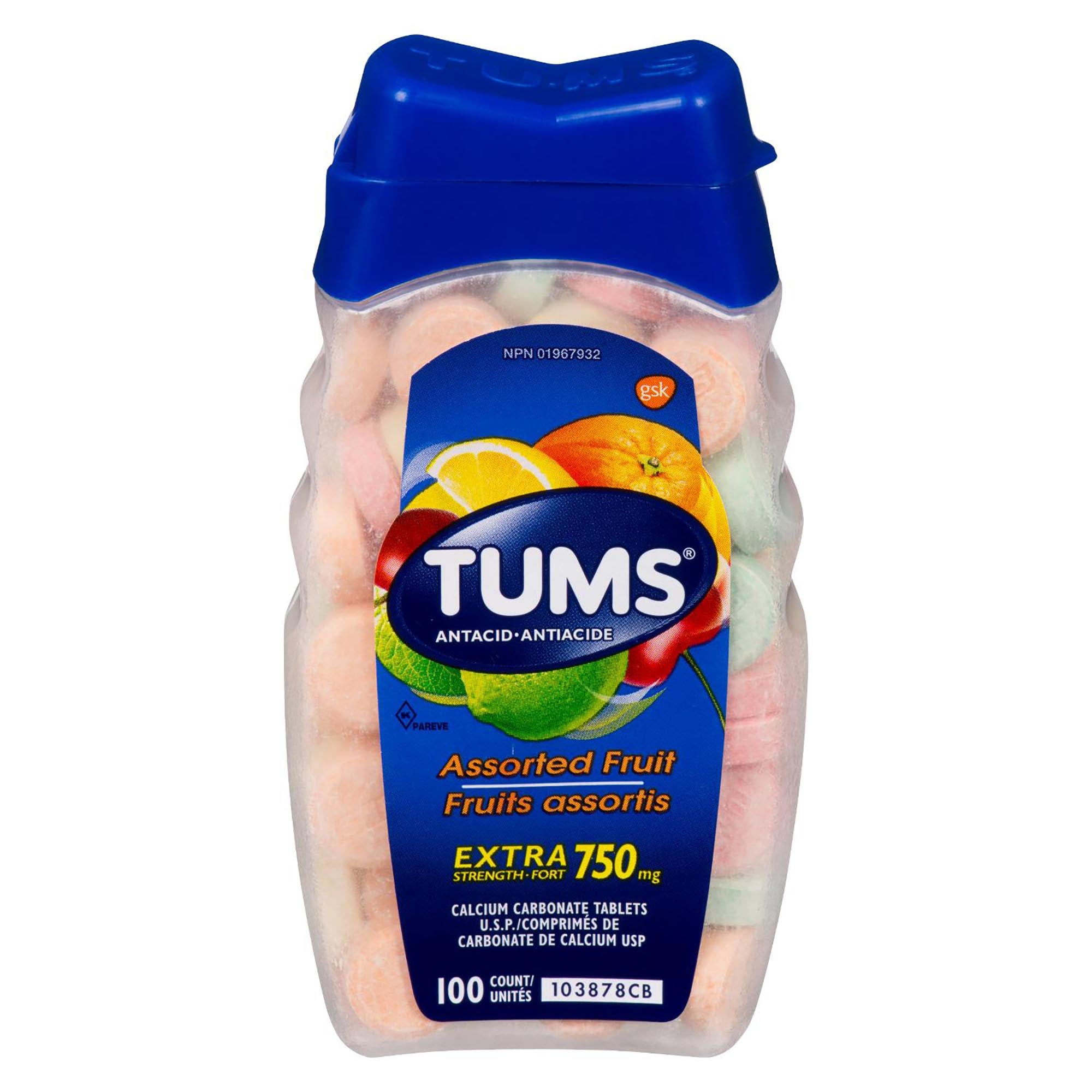 Tums Antacid Assorted Fruit Extra Strength 750-mg, 100-Pack – Giant Tiger