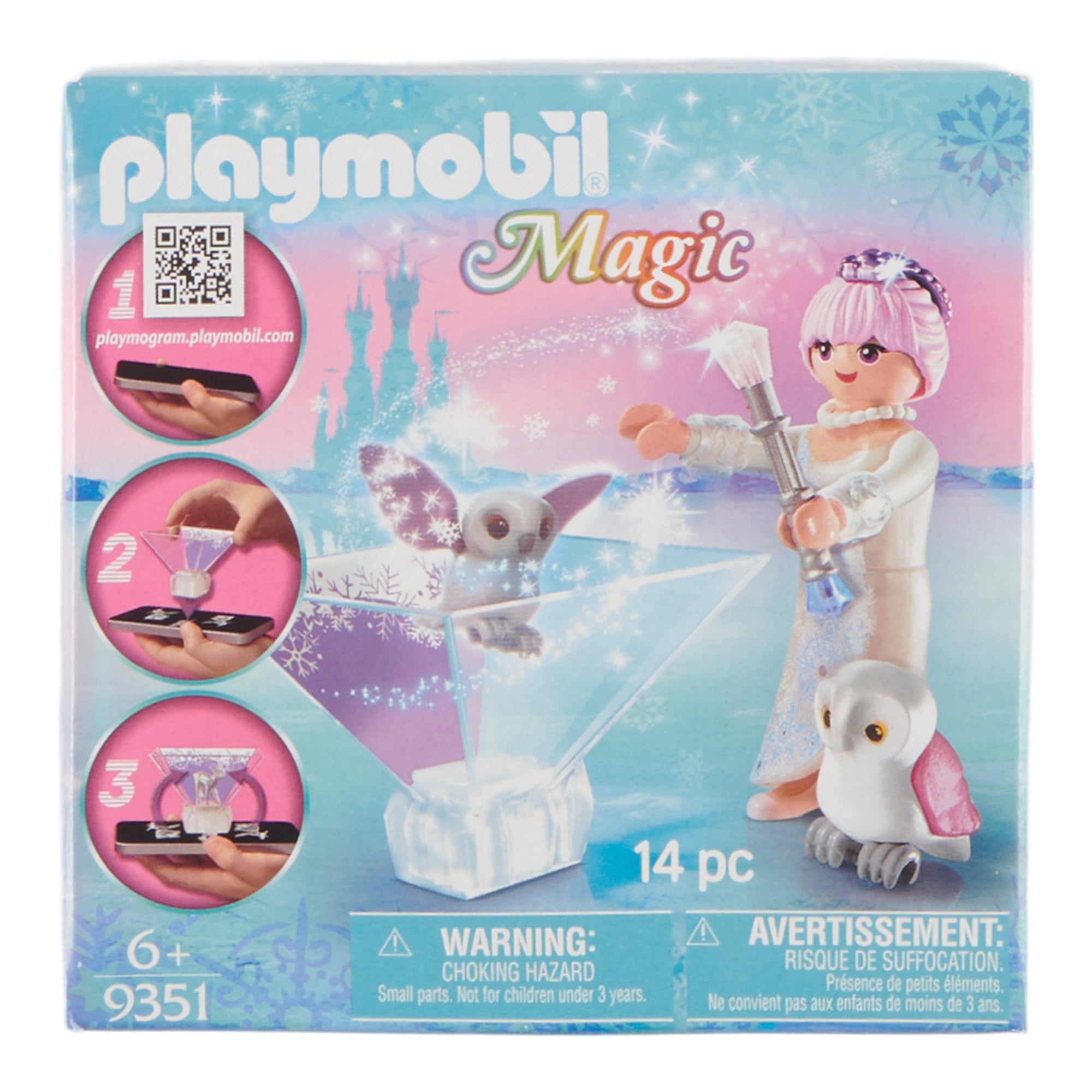 Playmobil Magic Ice Crystal Princess with Owl 3D Playmogram Playset ...