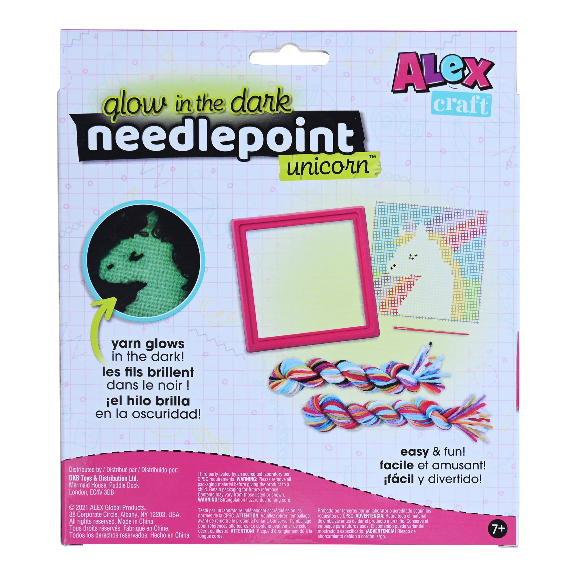 Alex Crafts Glow in the Dark Unicorn Needlepoint Set, 5-Piece – Giant Tiger