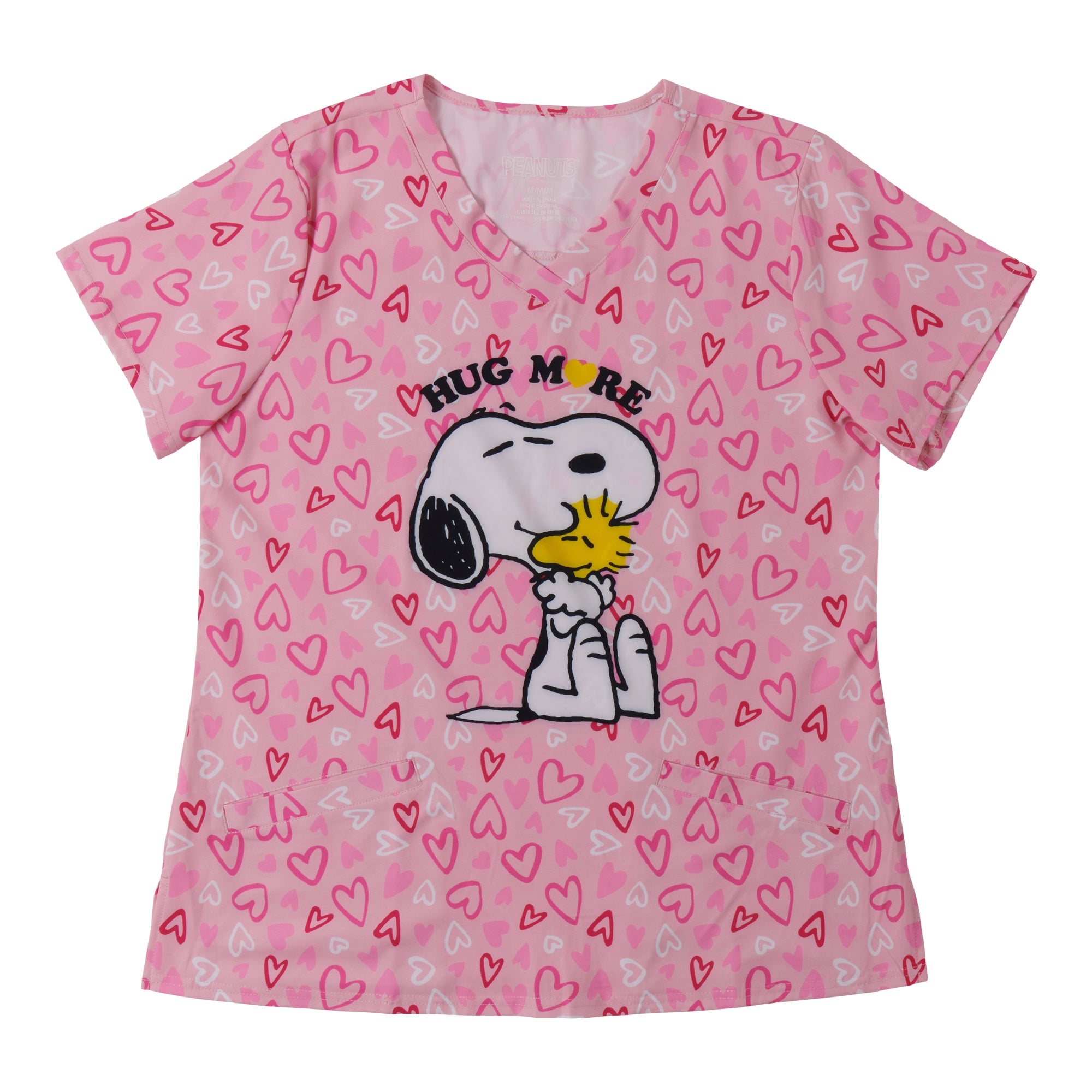 Women's Printed Snoopy Scrub Top with Front Pockets – Giant Tiger