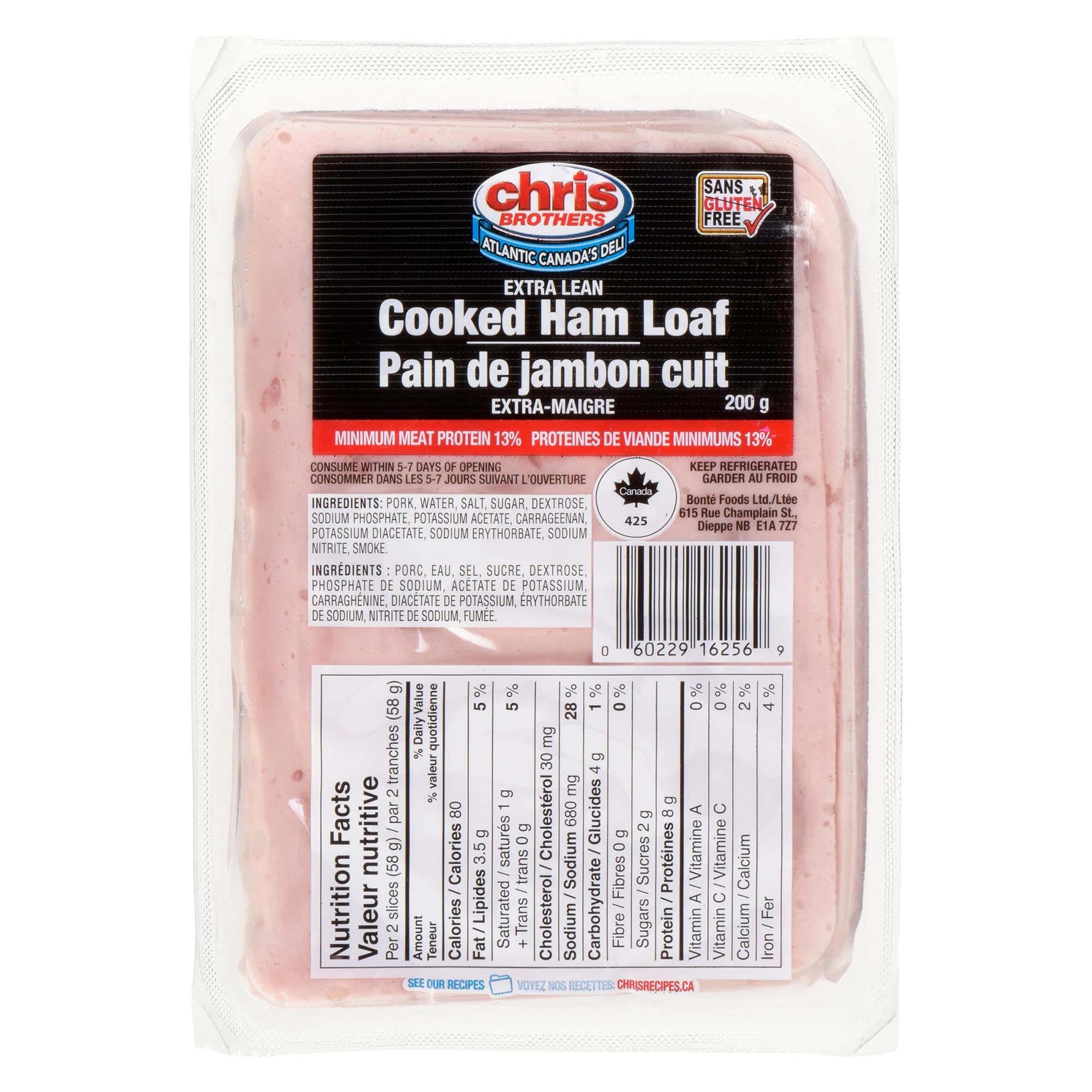 Chris Brothers Extra Lean Cooked Ham Loaf, 200-g – Giant Tiger