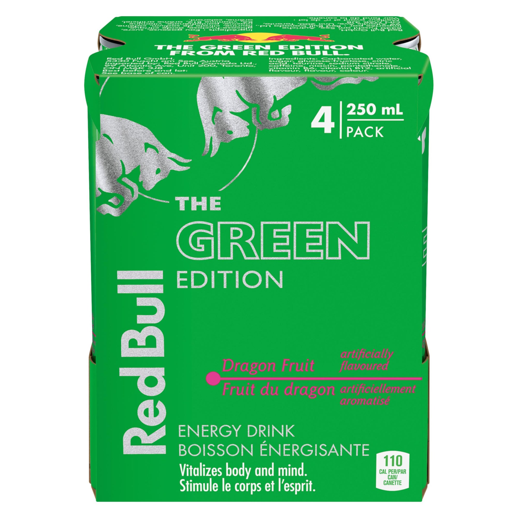 Red Bull The Green Edition Dragon Fruit Energy Drink, 4-Pack, 250-ml ...