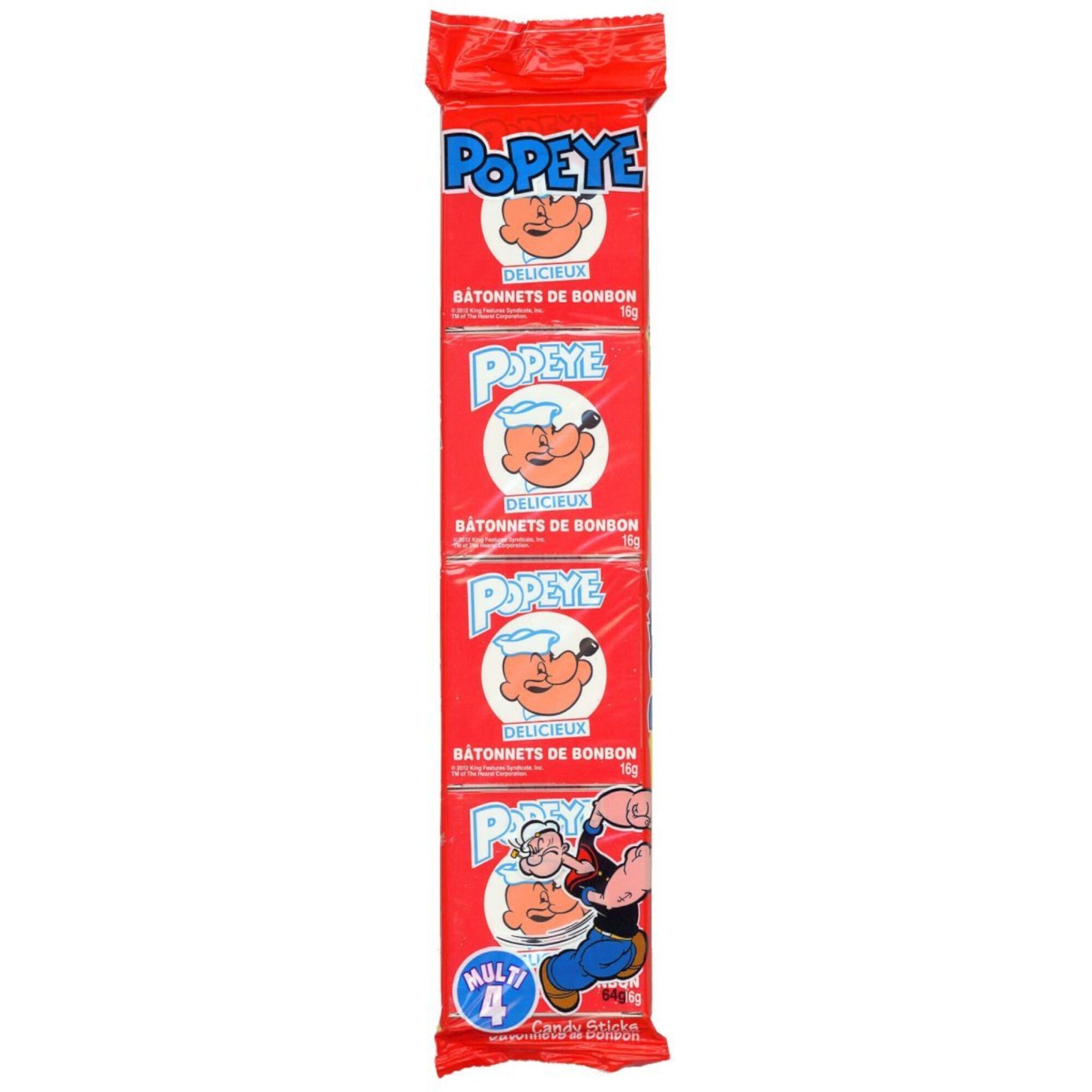 Popeye Candy Sticks 4pk. - 64g – Giant Tiger