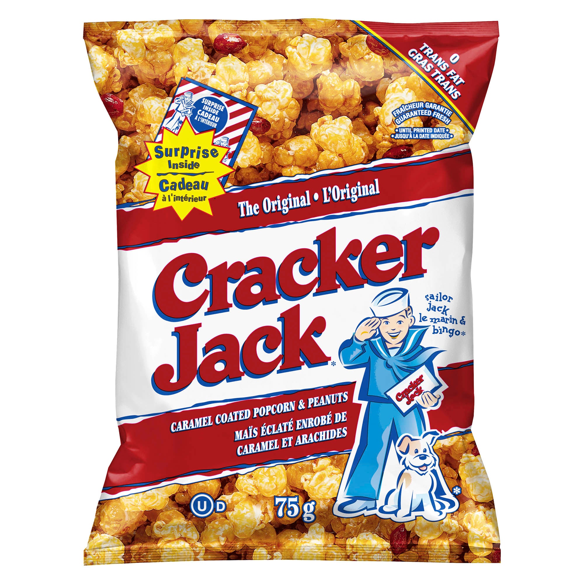 Cracker Jack the Original Caramel Coated Popcorn & Peanuts, 75-g ...