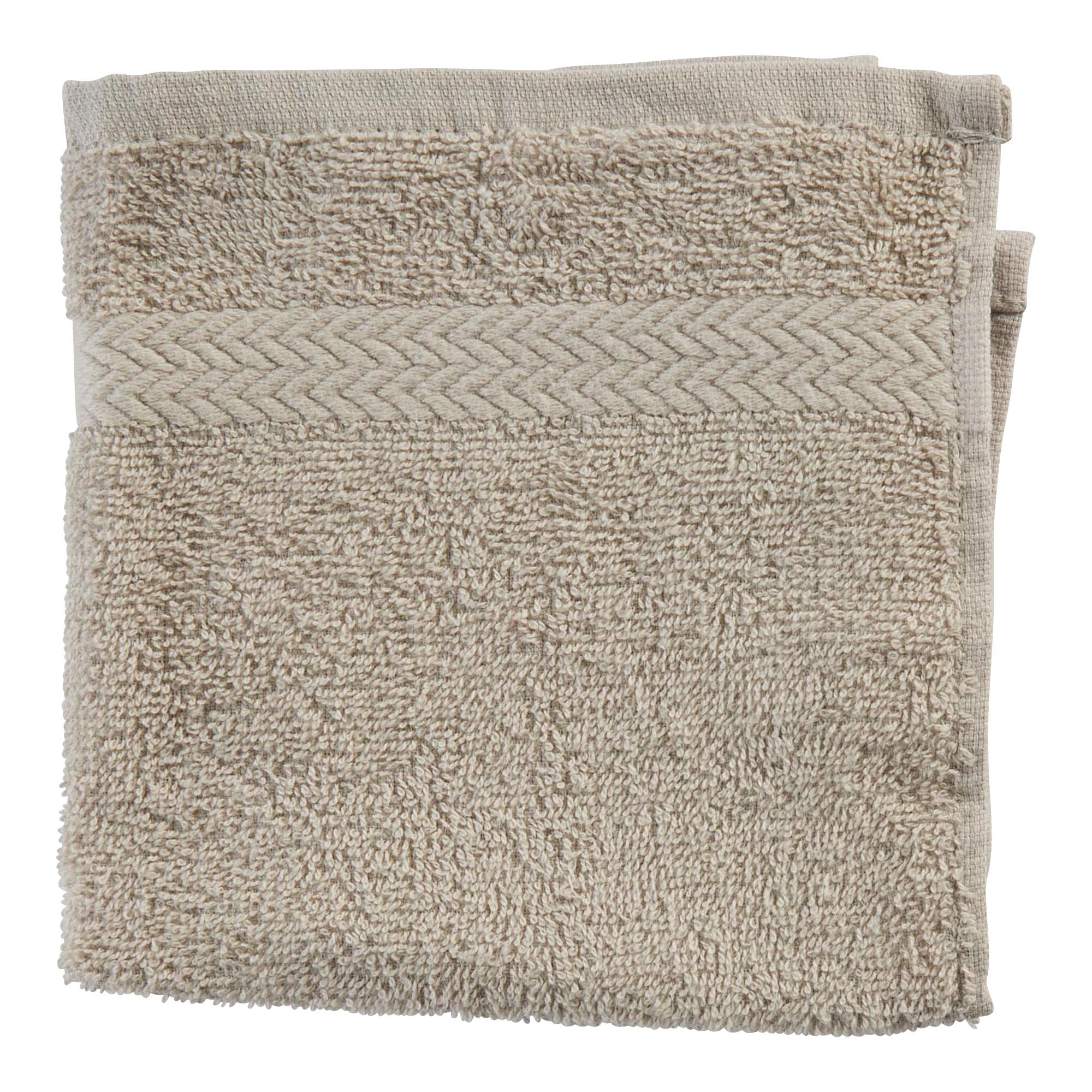 Regal Cotton Face Cloth with Chevron Stripe Trim, Linen, 13-in. – Giant ...
