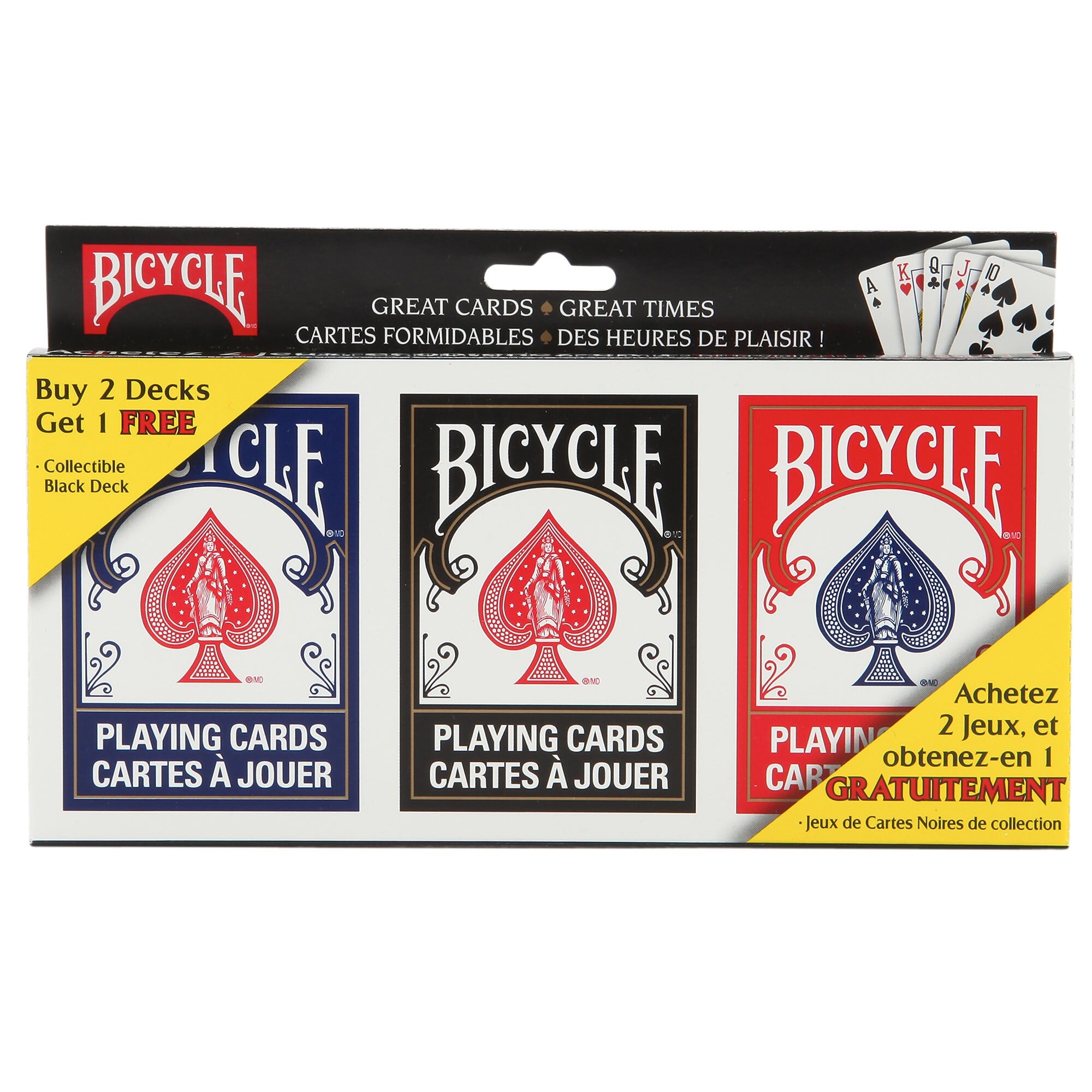 Bicycle Playing Card Set, Blue, Red and Black, 3-Pack – Giant Tiger