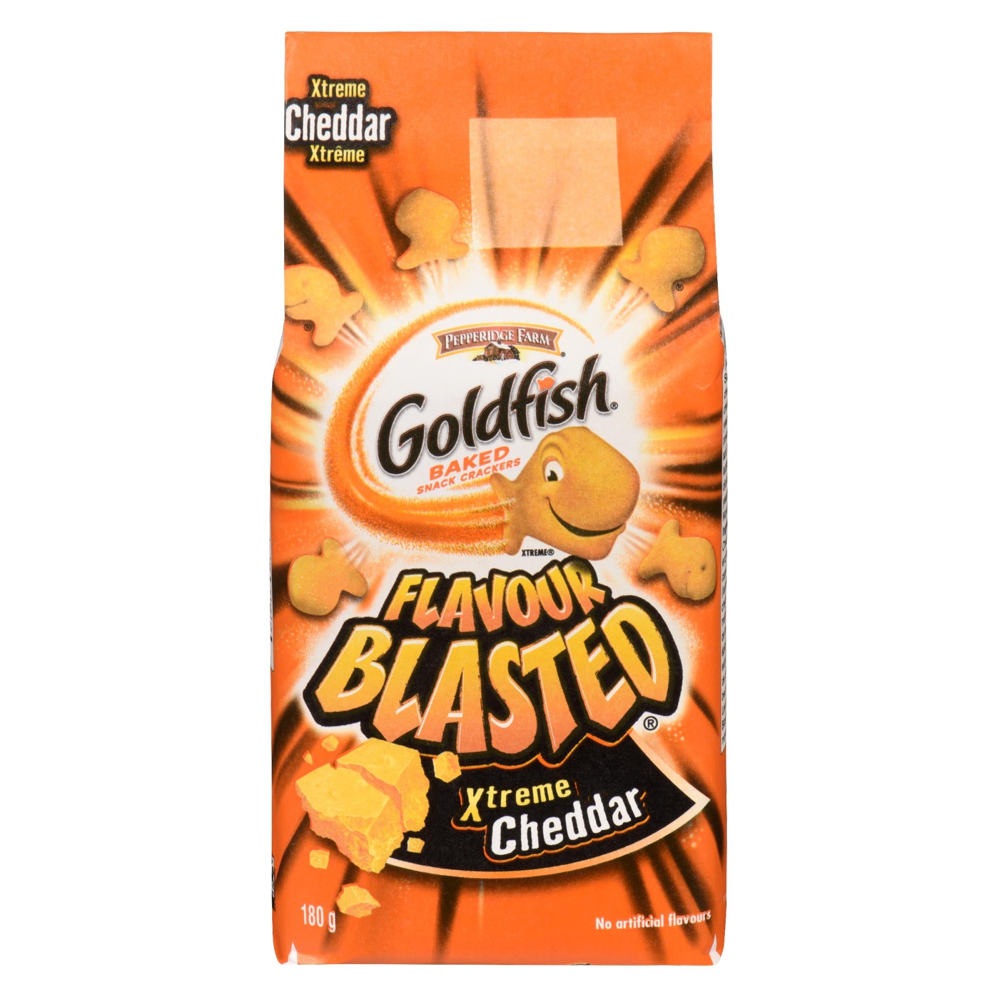 Goldfish Xtreme Cheddar Flavour Blasted Baked Snack Crackers, 180-g ...
