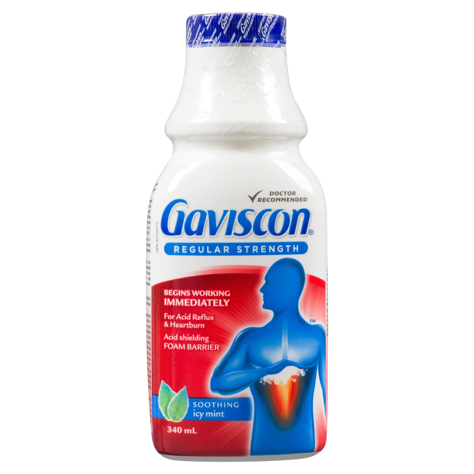 Gaviscon Regular Strength Soothing Icy Mint Acid Shielding Foam Barrier ...