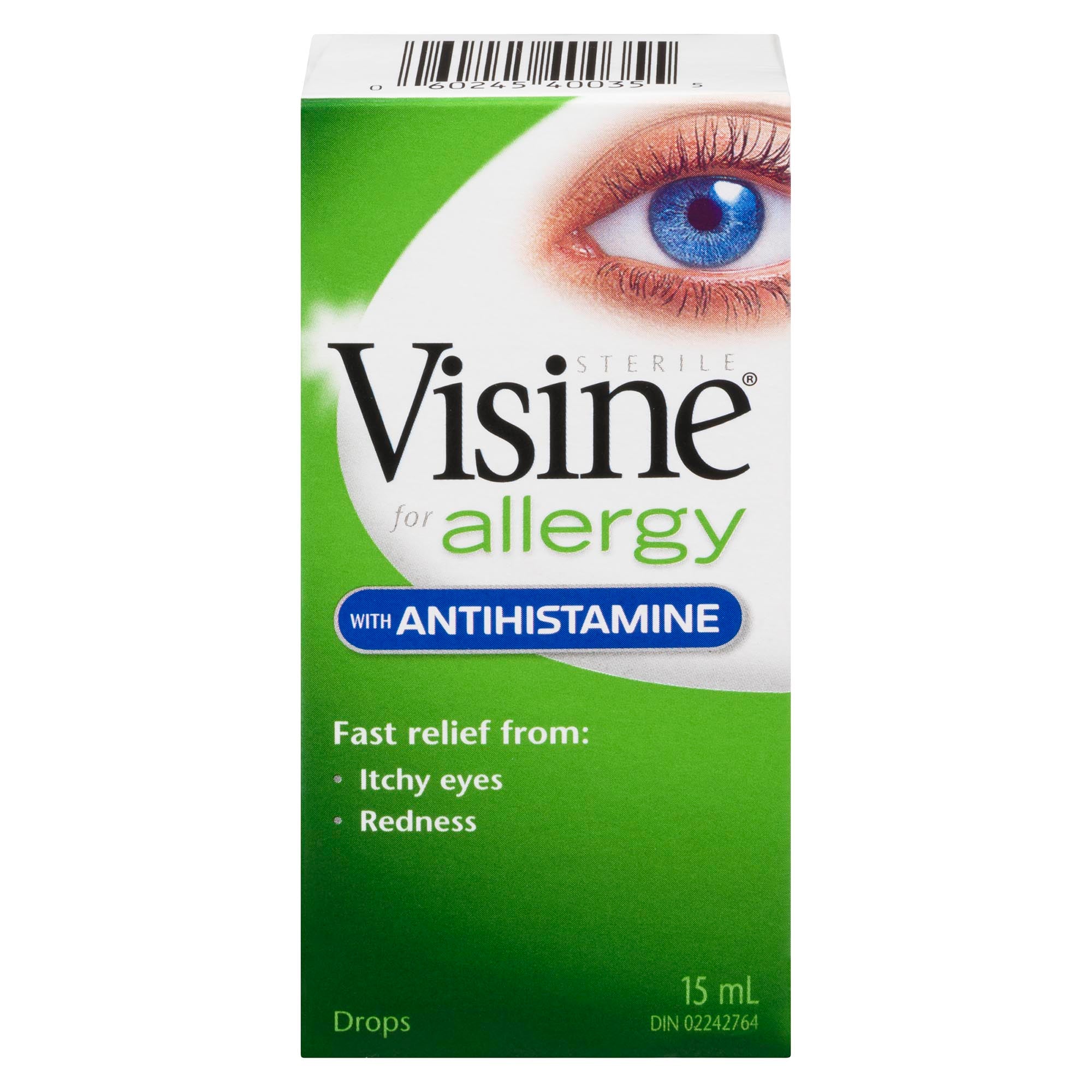 Visine Eye Drops Sterile for Allergy with Antihistamine, 15-ml – Giant ...