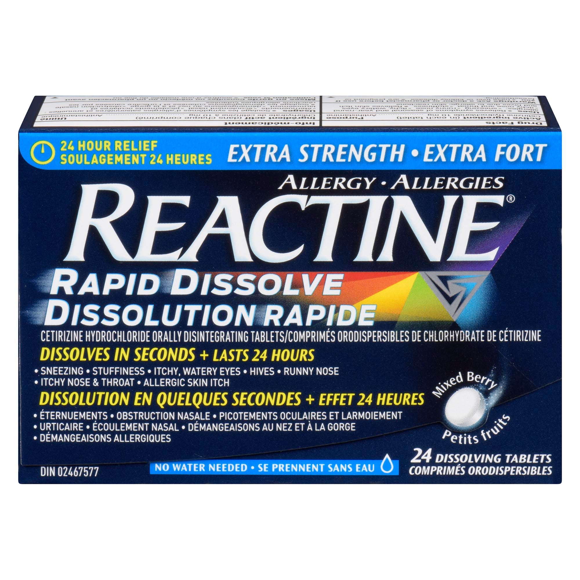Reactine Allergy Mixed Berry Extra Strength Dissolving Tablets, 24-Pack ...