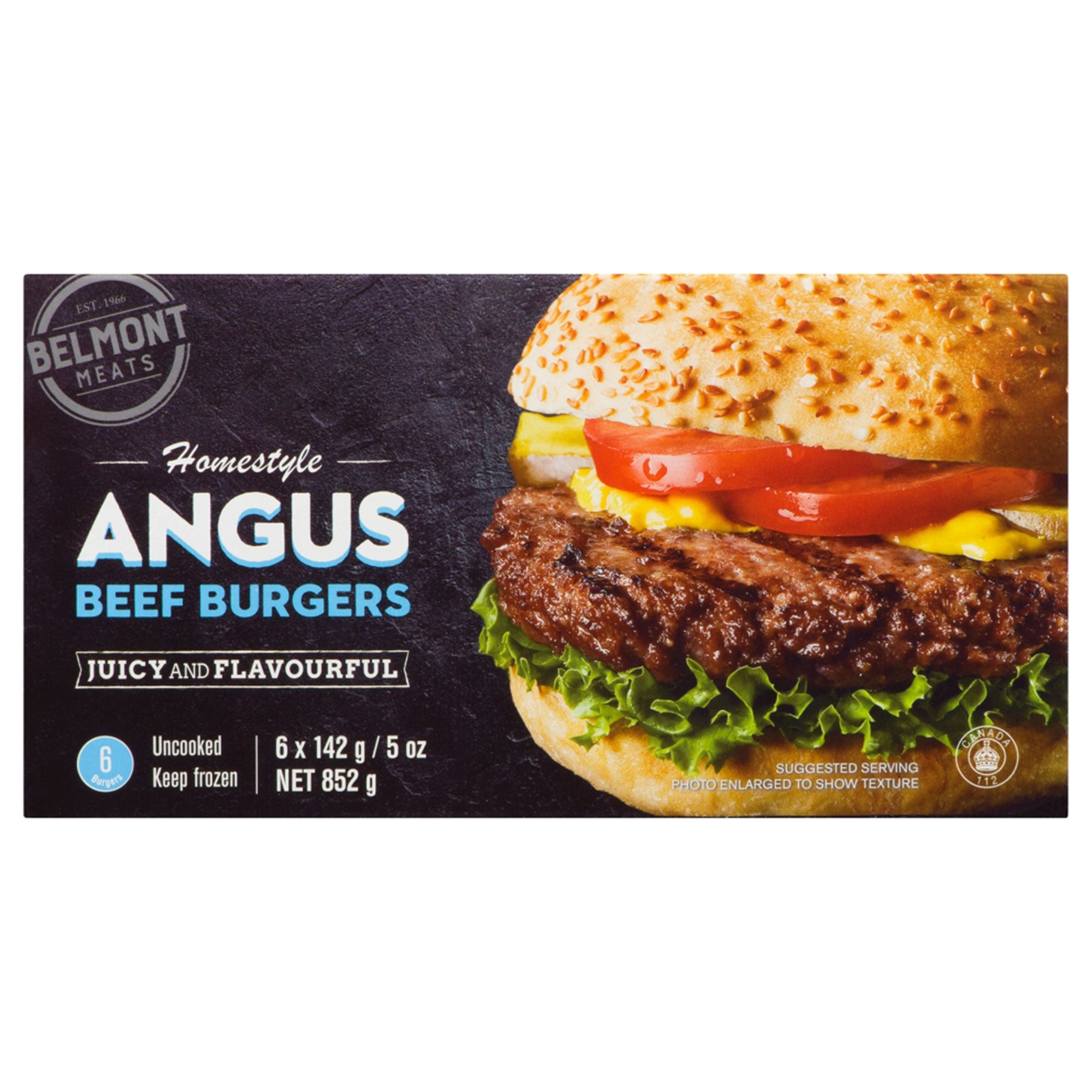Belmont Meats Homestyle Angus Beef Burgers, 852-g – Giant Tiger