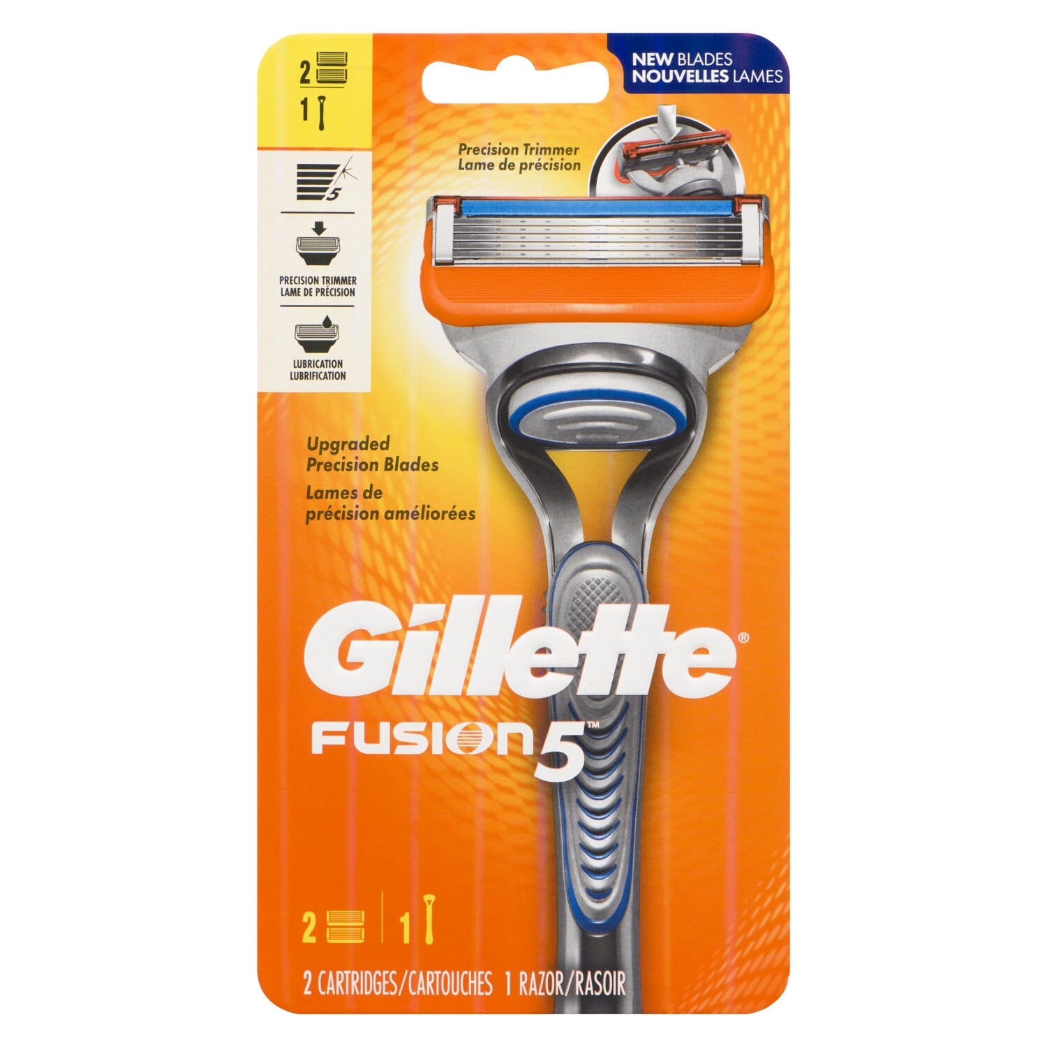 Gillette Fusion 5 Men's Razor with 2 Cartridges and Handle – Giant Tiger