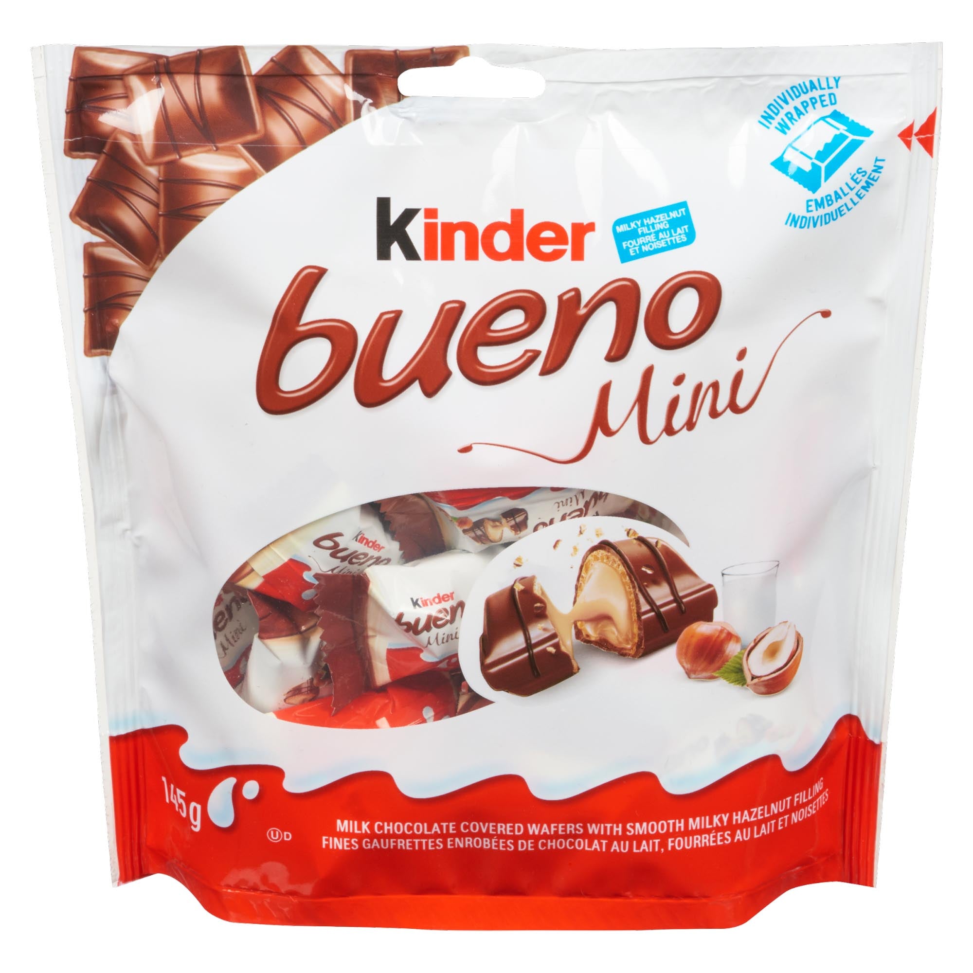 Kinder Bueno Milk Chocolate Covered Wafers with Smooth Milky Hazelnut ...