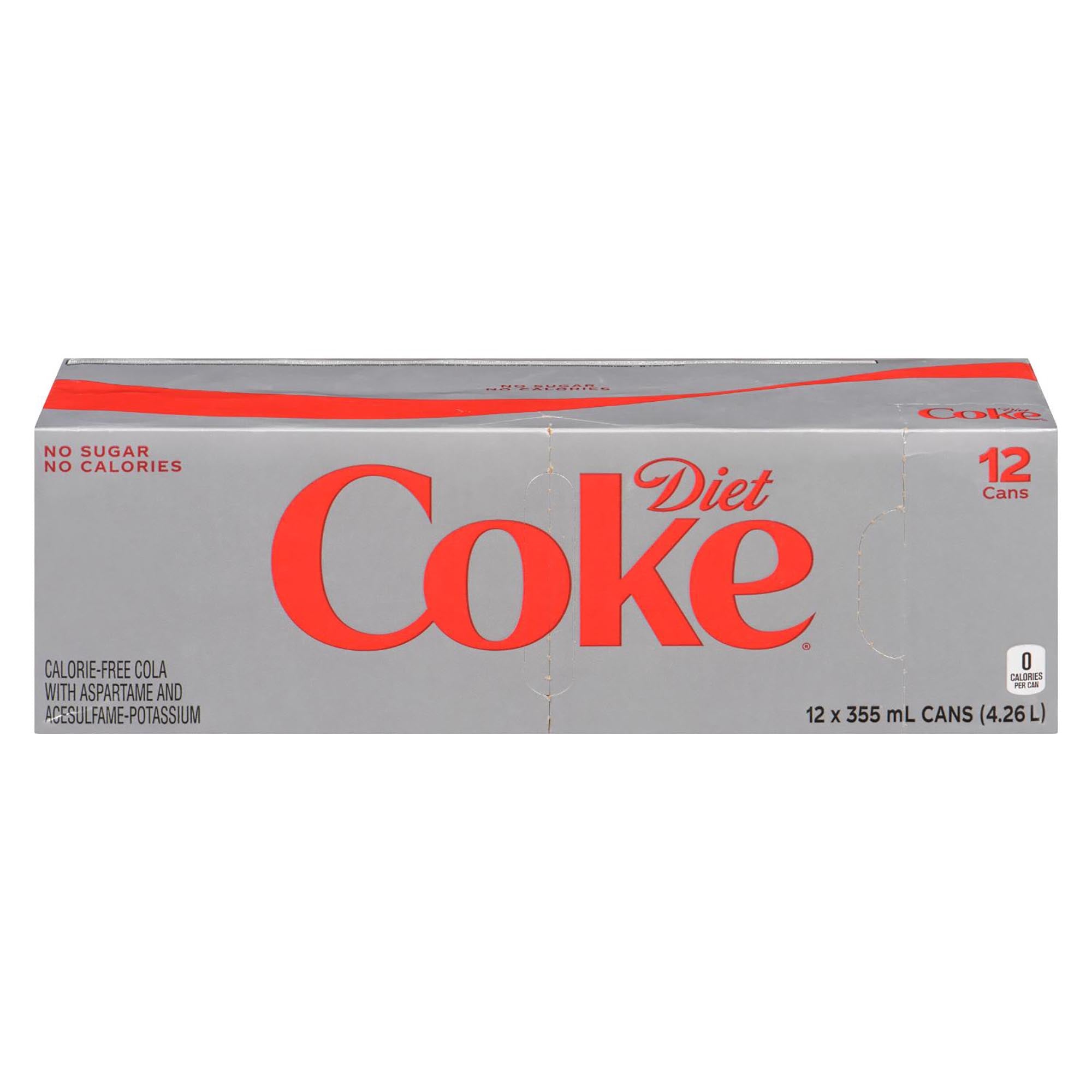 Coca-Cola Coke Diète Cola Sans Calories, emb. de 12 - 355 ml – Giant Tiger